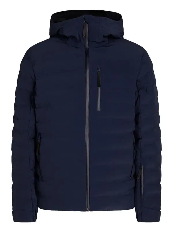 Aztech Mountain Pyramid Quilted Hooded Ski Jacket - Navy
