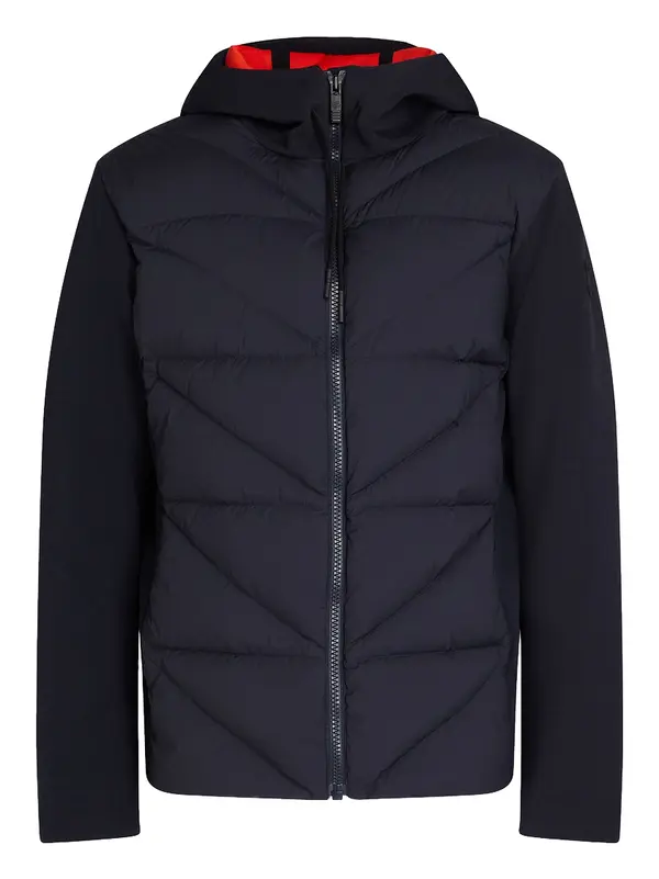Fusalp Robson Ii Quilted Shell And Scuba Hooded Down Jacket - Navy