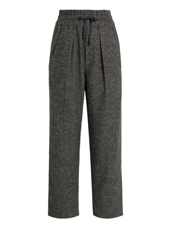 MARANT ETOILE Miroki Cotton-blend Tweed Tapered Pants - Dark Gray