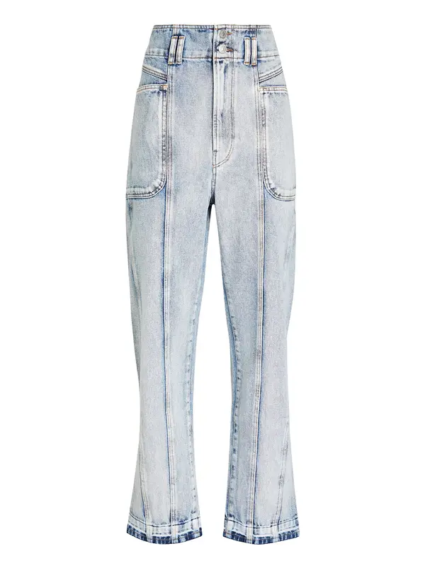 MARANT ETOILE Tess Faded Boyfriend Jeans - Light Denim