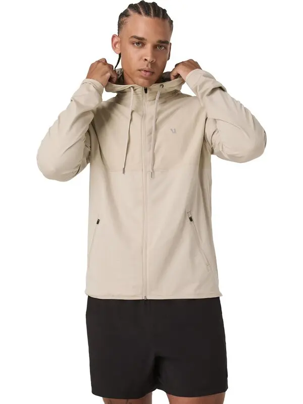 Vuori Sunday Element Hooded Jacket - Limestone Heather