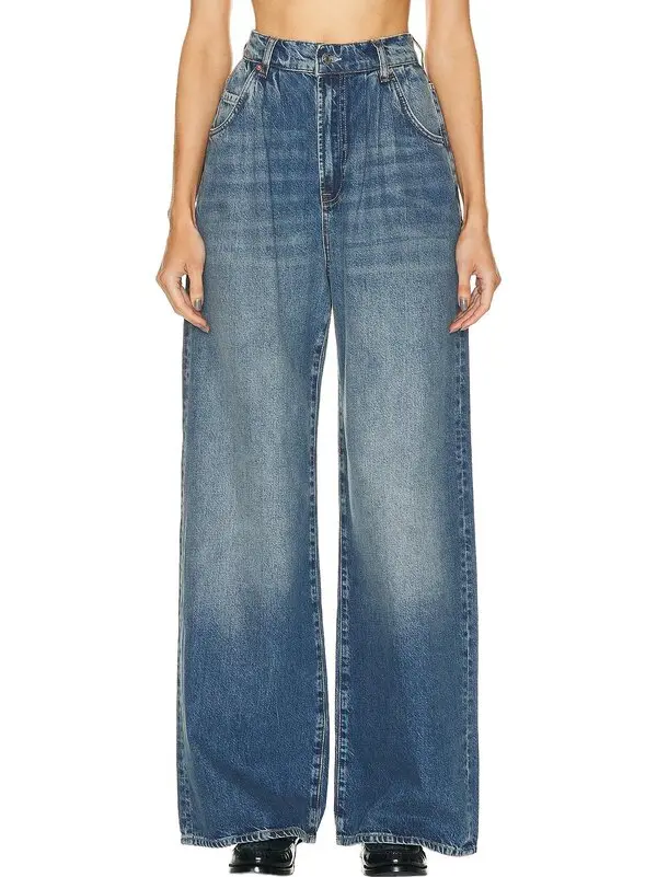 GRLFRND Chloe Super High-rise Wide Leg Jeans - South Bay