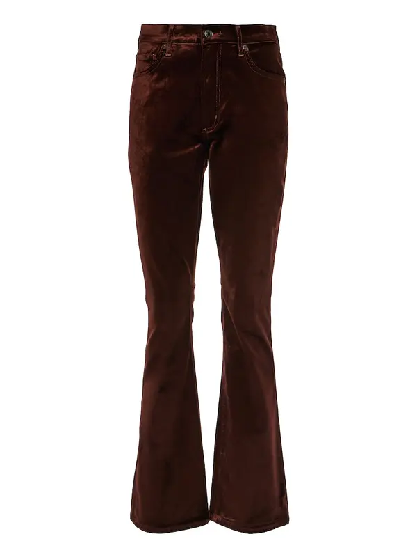 AGOLDE Nico High-rise Slim Jeans - Brown