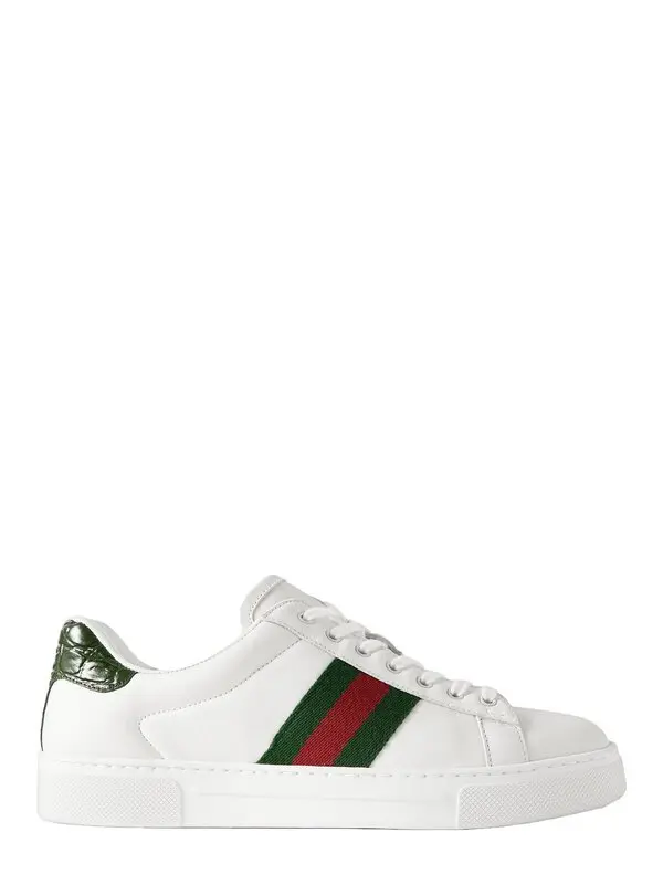 Gucci Ace Leather Sneakers - White