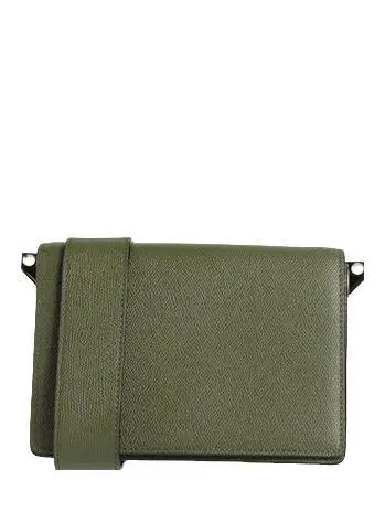 VALEXTRA Military Calfskin Cross-body Bag - Green