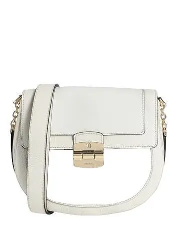 Furla Saddle Bag In Calfskin - Off White