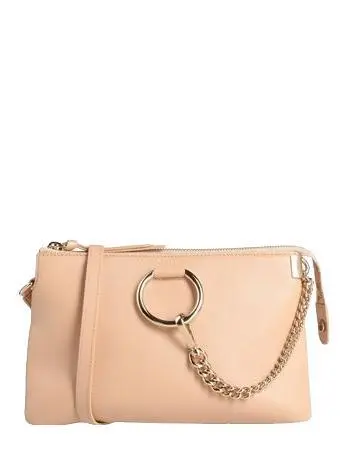 Chloé Leather Cross-body Bag With Appliqués - Beige