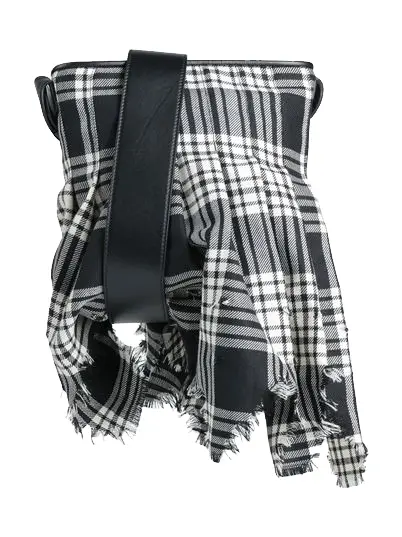 Marni Cross-body Bag With Tartan Pattern - Black