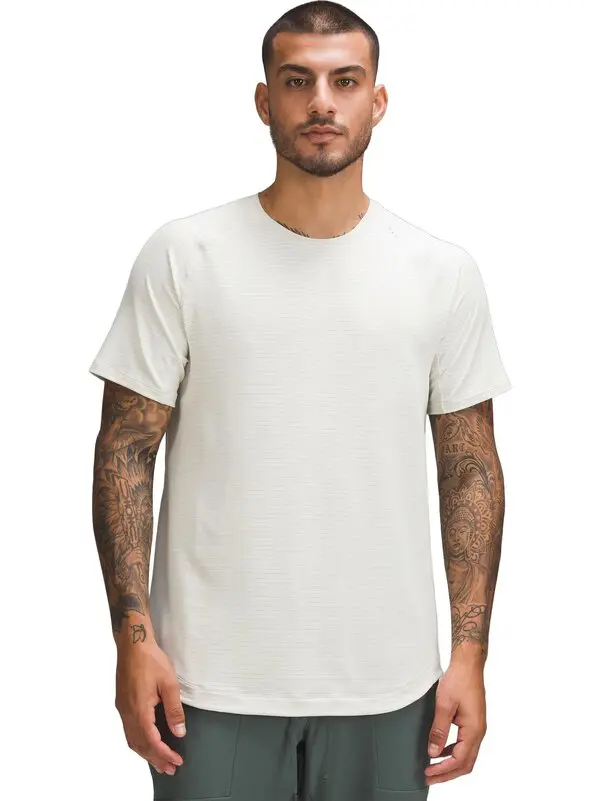 Lululemon License To Train Short-sleeve Shirt - Heathered Bone