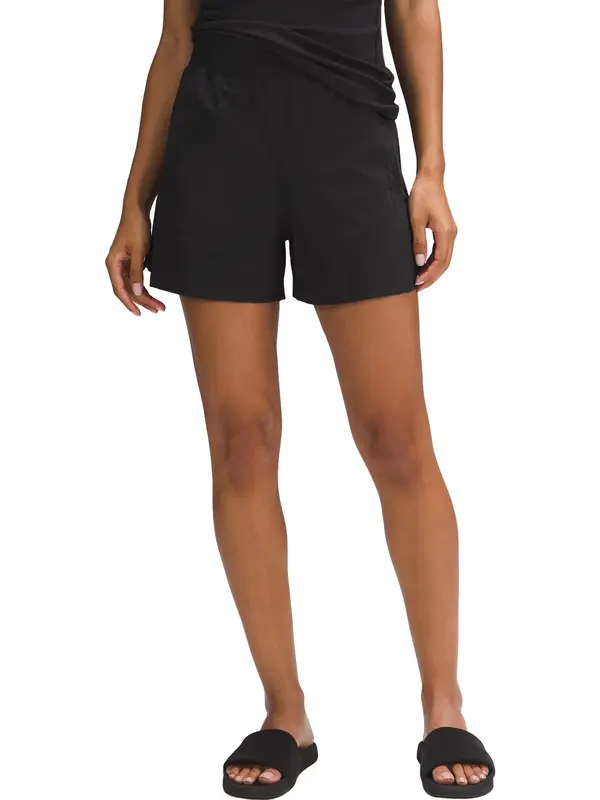 Lululemon Stretch Woven Relaxed-fit High-rise 4" Short - Black
