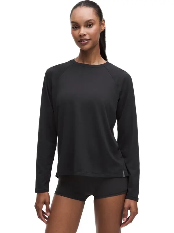 Lululemon License To Train Classic-fit Long-sleeve Shirt - Black/onyx Grey