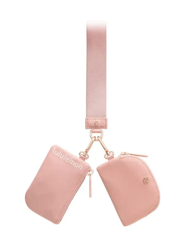 Lululemon Dual Pouch Wristlet - Tea Rose/parfait Pink