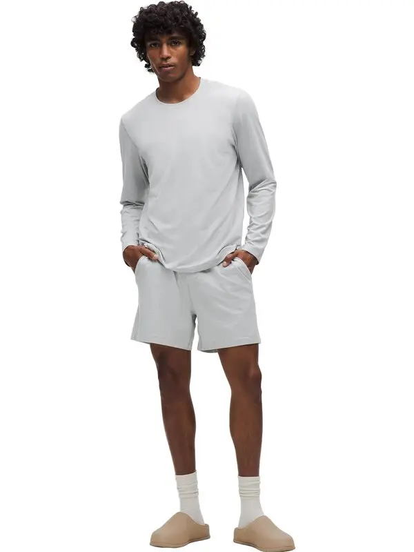Lululemon Soft Jersey Short 5 - Heathered Vapor/heathered Silver Drop