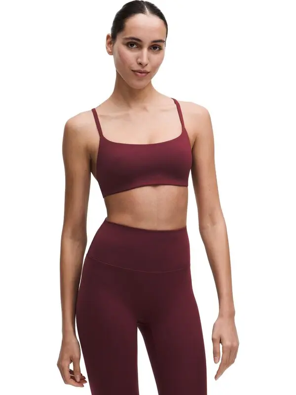 Lululemon Wunder Train Strappy Racer Bra - Burgundy Bay