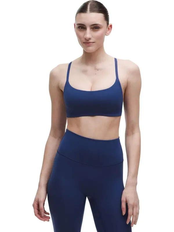 Lululemon Wunder Train Strappy Racer Bra - Clubhouse Blue
