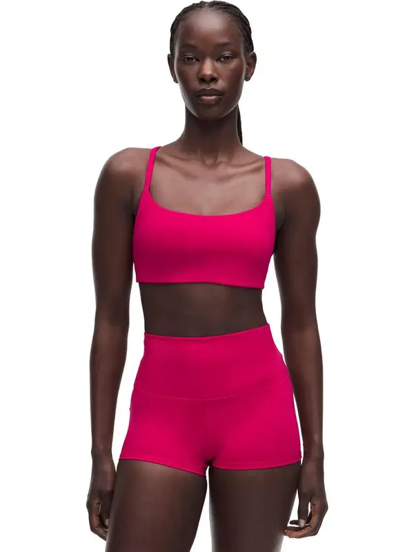 Lululemon Wunder Train Strappy Racer Bra - Mulberry Spark