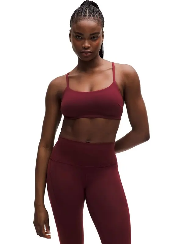 Lululemon Wunder Train Strappy Racer Bra - Burgundy Bay