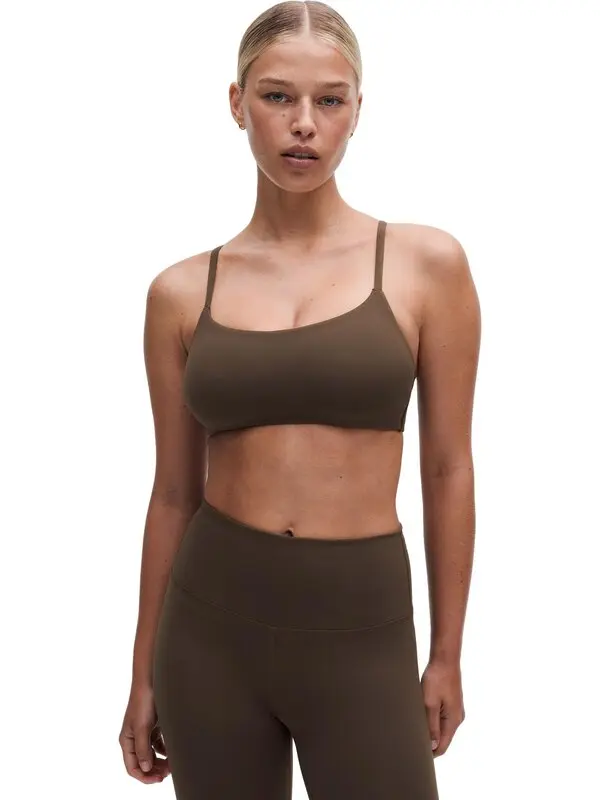 Lululemon Wunder Train Strappy Racer Bra - Walnut Crunch