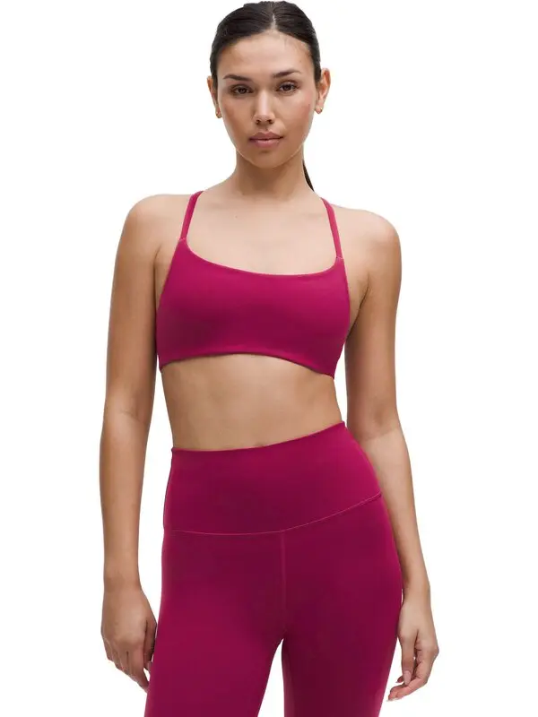 Lululemon Wunder Train Strappy Racer Bra - Magenta Smoke