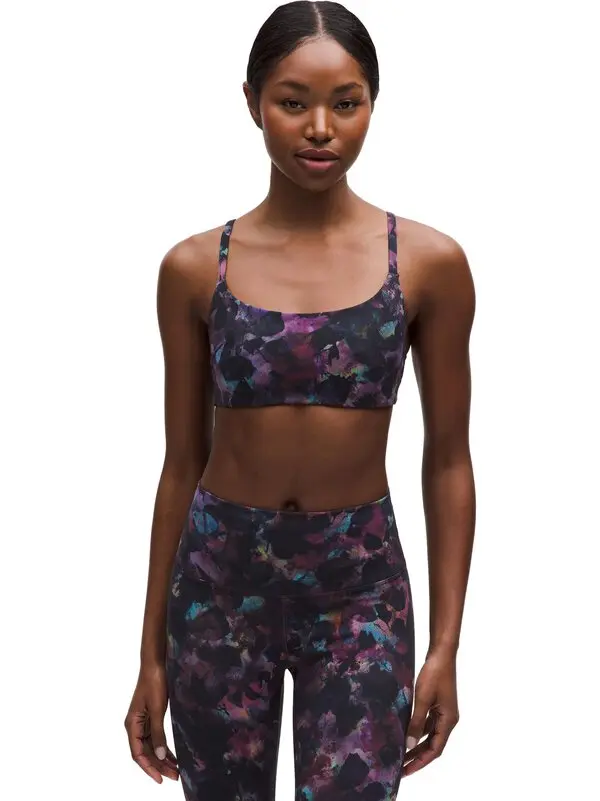 Lululemon Wunder Train Strappy Racer Bra - Opulent Floral Black Multi