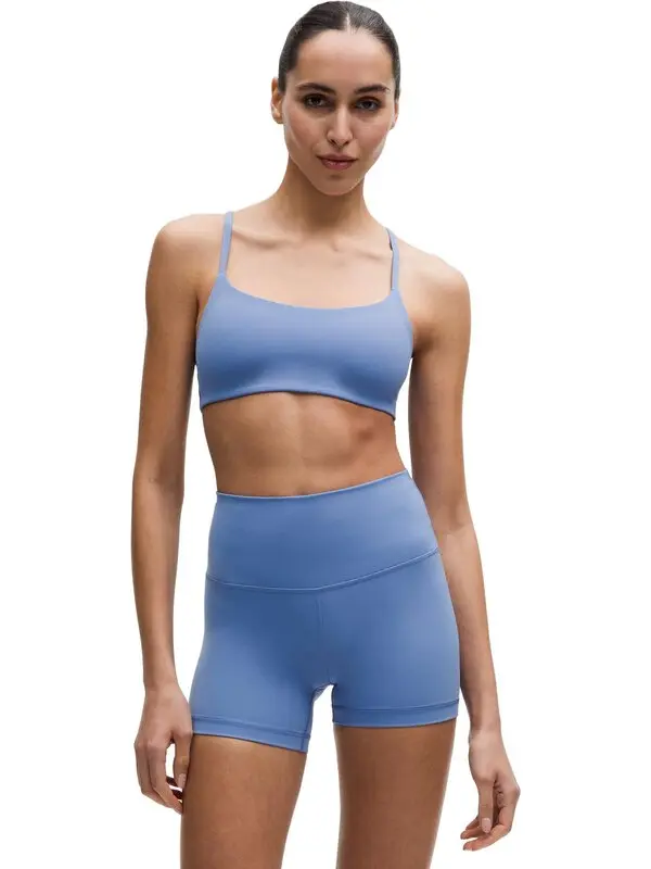 Lululemon Wunder Train Strappy Racer Bra - Prep Blue