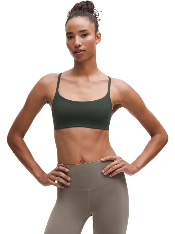 Lululemon Wunder Train Strappy Racer Bra - Rainforest Green