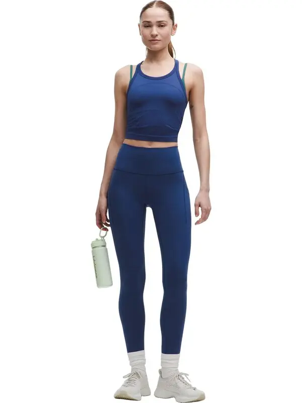Lululemon Wunder Train High-rise Tight With Pockets 28 - Clubhouse Blue