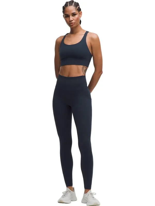 Lululemon Wunder Train High-rise Tight With Pockets 28 - True Navy