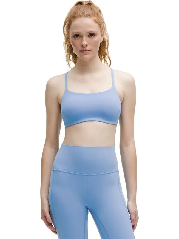 Lululemon Wunder Train Strappy Racer Bra - Pool Party
