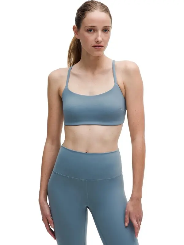 Lululemon Wunder Train Strappy Racer Bra - Steel Blue