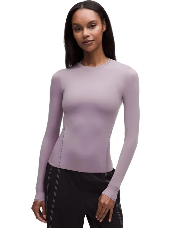 Lululemon Wundermost Ultra-soft Nulu Crewneck Long-sleeve Shirt - Lotus Lavender