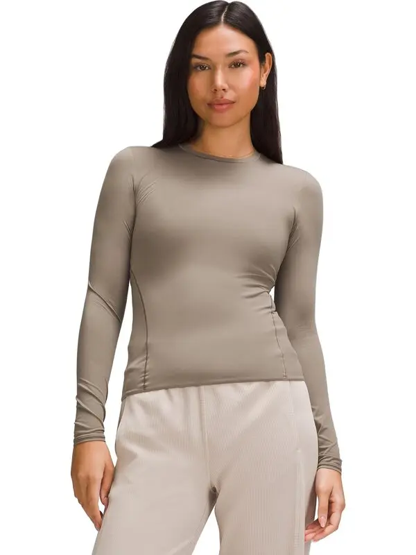 Lululemon Wundermost Ultra-soft Nulu Crewneck Long-sleeve Shirt - Nomad