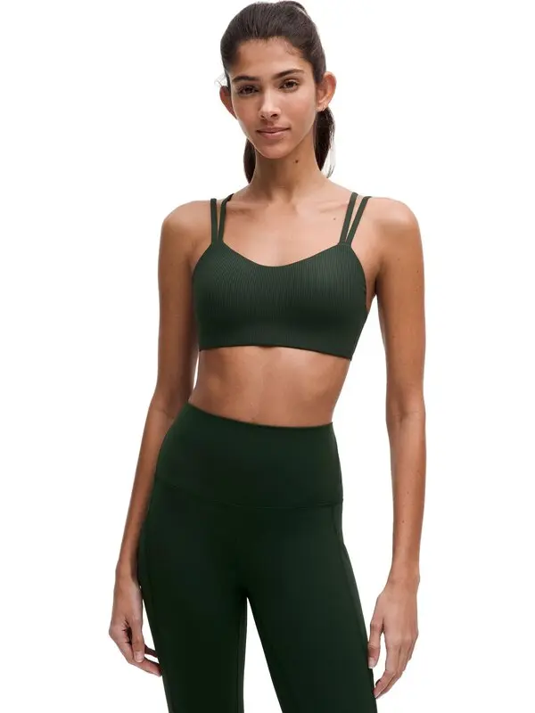 Lululemon Like A Cloud Ribbed Bra - Rainforest Green