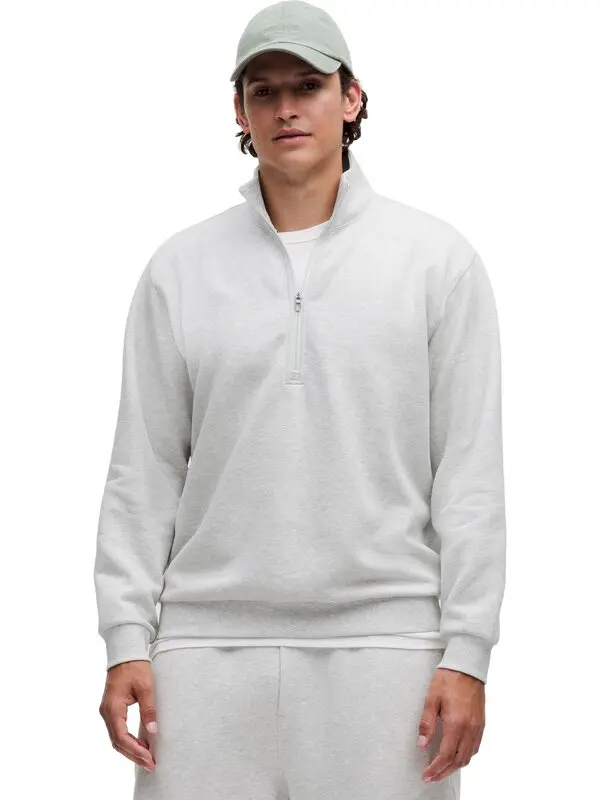 Lululemon Steady State Half Zip - Heathered Core Ultra Light Grey