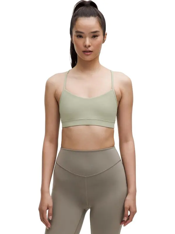 Lululemon Flow Y Bra Nulu - Fog Green