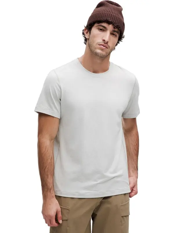 Lululemon Soft Jersey Short-sleeve Shirt - Heathered Vapor/heathered Silver Drop