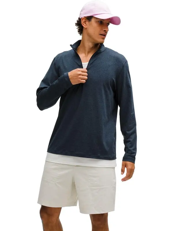 Lululemon Soft Jersey Half Zip - Heathered Classic Navy