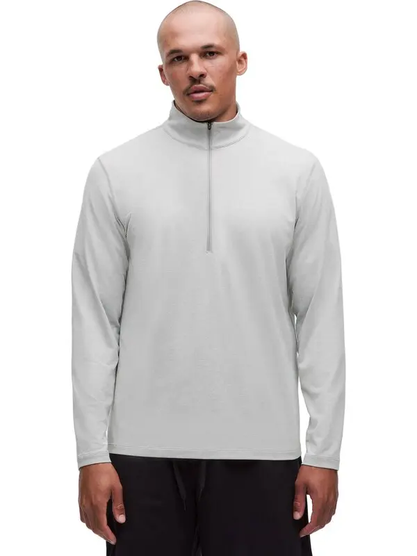 Lululemon Soft Jersey Half Zip - Heathered Vapor/heathered Silver Drop