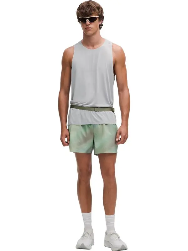 Lululemon Pace Breaker 5" Linerless Short - Chroma Drift Green Multi