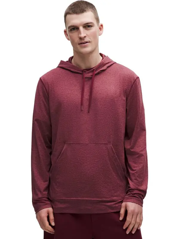 Lululemon Soft Jersey Pullover Hoodie - Heathered Burgundy Bay/heathered Misty Merlot