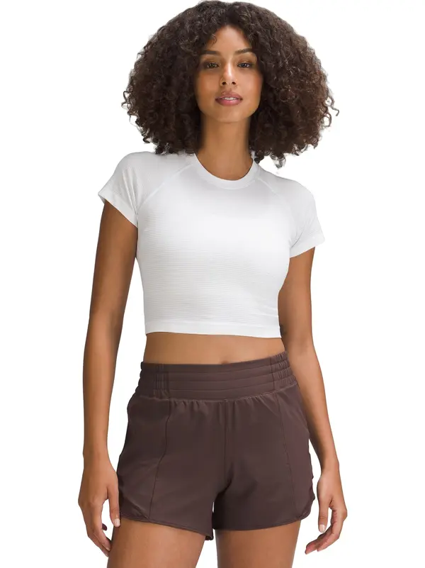 Lululemon Swiftly Tech Cropped Short-sleeve Shirt 2.0 - White/white