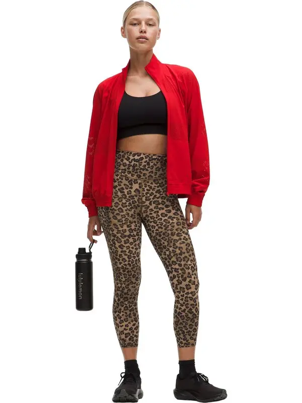 Lululemon Fast And Free High-rise Crop 23 - True Leopard Multi