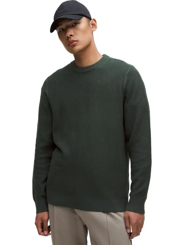 Lululemon Textured Knit Crewneck Sweater - Rainforest Green