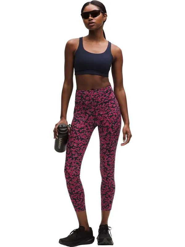 Lululemon Fast And Free High-rise 25" Tights - Floral Polka Red Multi