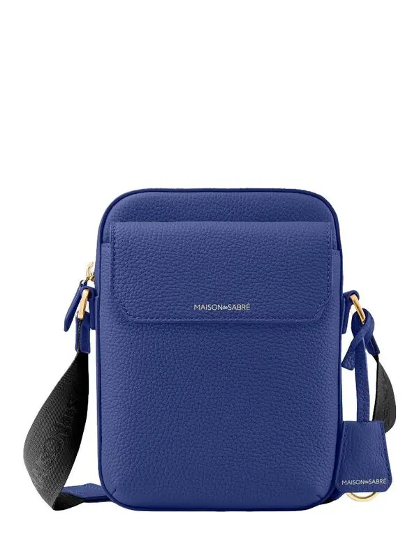 MAISON DE SABRE Leather Messenger Bag - Lapis Blue