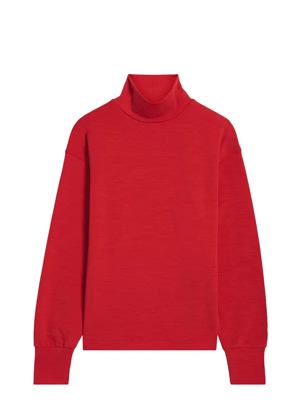Aztech Mountain Kristi's Fleece Turtleneck Top - Tomato Red