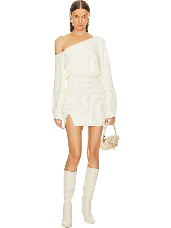 LOVERS AND FRIENDS Makya Off Shoulder Mini Dress - White