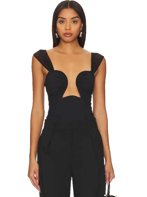 Free People Double Take Bodysuit - Black
