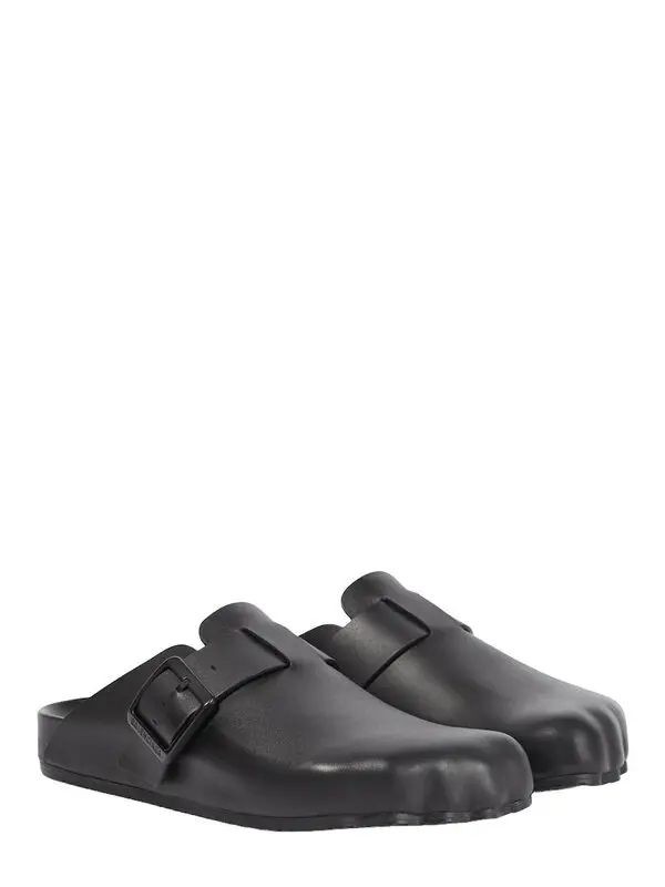Balenciaga Sunday Leather Clogs - Black