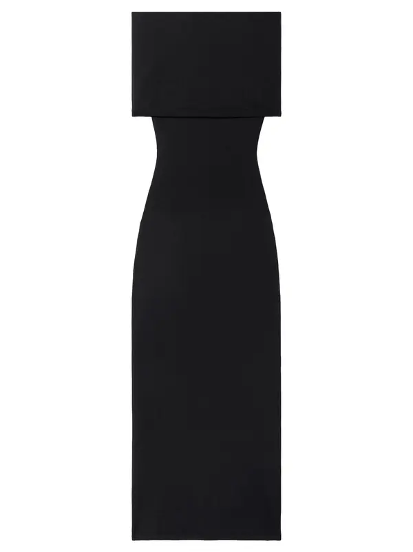 Wardrobe.NYC Off-the-shoulder Midi Dress - Black
